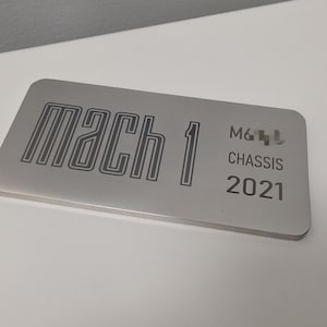 Mach 1 Mustang Plaque Emblem Badge Fully Custom for Interior or Under ...