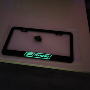 Glowing F Sport Lexus Stainless Steel License Plate Frame With Screws ...