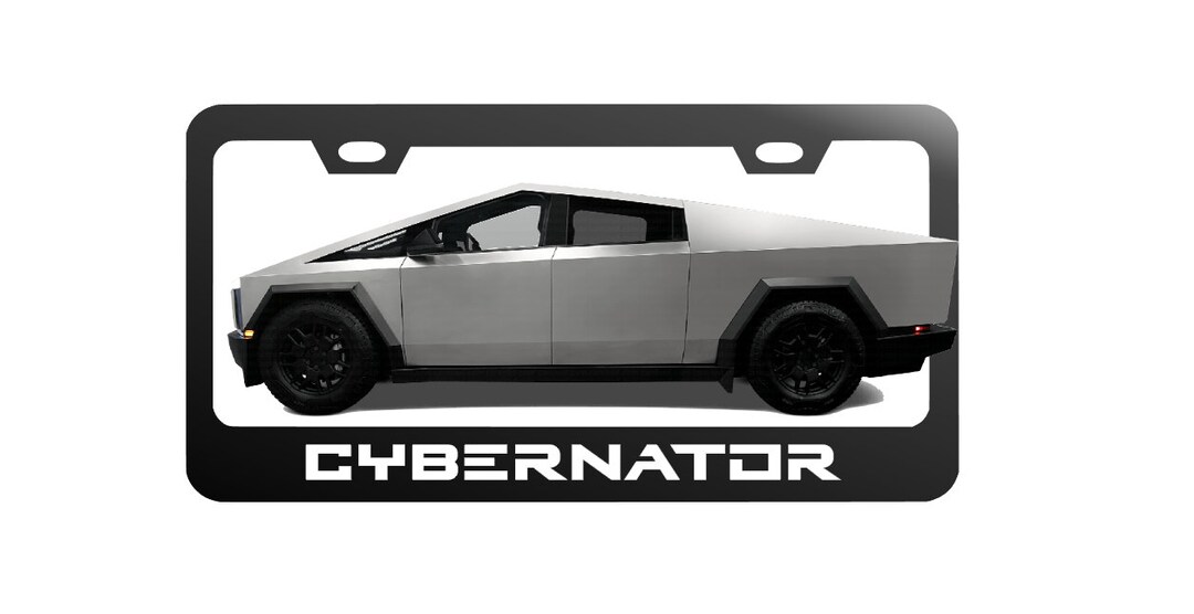 Cybernator / Terminator Nickname Tesla Cybertruck EV Black Metal ...