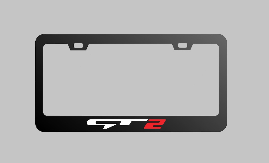 Reflective Stinger GT2 on Black Metal License Plate Frame W/ Screws and ...