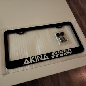 Glowing AKINA SPEED STARS Kanji Fukiwara Jdm Tofu Shop License Plate ...