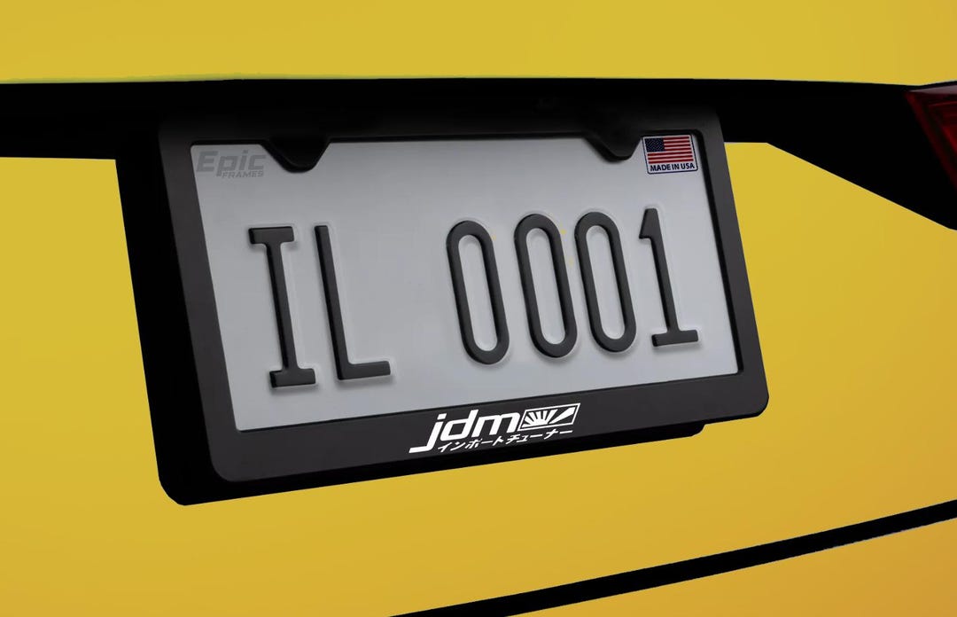 JDM Japense Janji T Drift Turbo Racing Rising Sun License Plate Frame ...