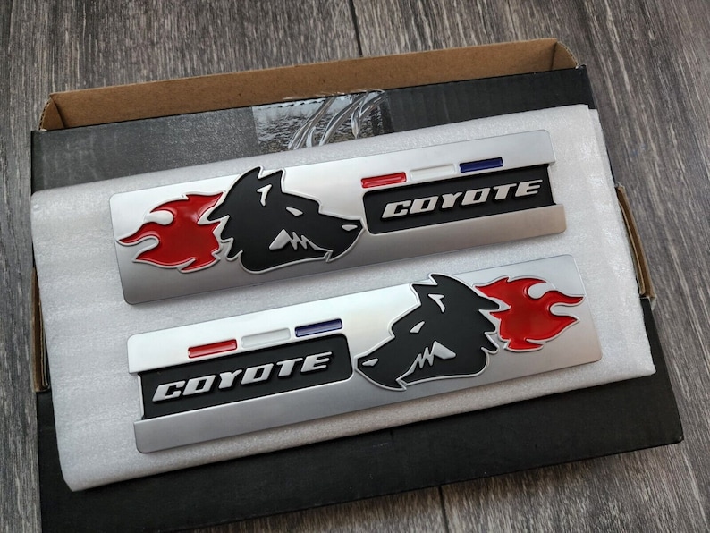 Super Coyote 5.0 GT Ford Mustang Side Fender Emblem Badge Decal (pair ...