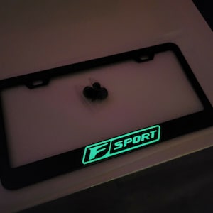 Glowing F Sport Lexus Stainless Steel License Plate Frame With Screws ...