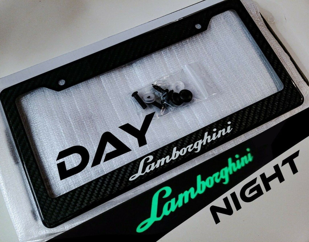 Lamborghini Glow Black True Premium Carbon Fiber License Plate - Etsy