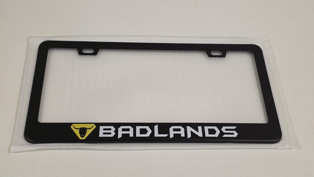 Yellow Bronco Badlands License Plate Frame Premium Black Metal - Etsy