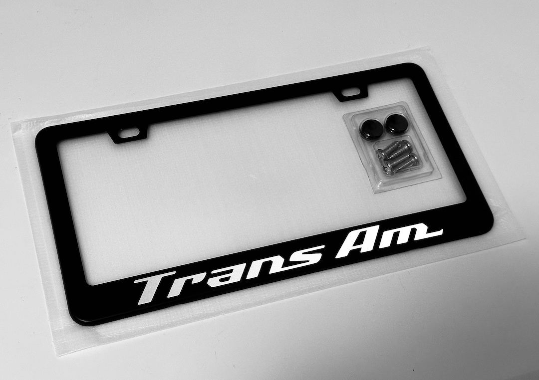 Reflective Pontiac Trans Am / Fierebird License Plate Frame Cover ...