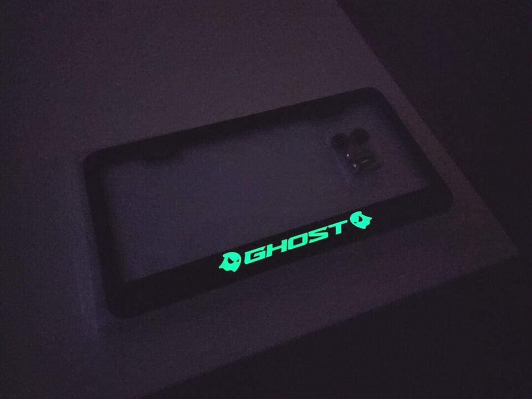 Glowing Ghost Stainless Steel License Plate Frame Holder Street Racing ...