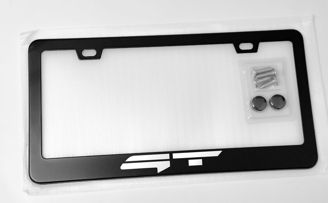 New GT License Plate Frame Tag Cover Reflective White Fits All GT ...