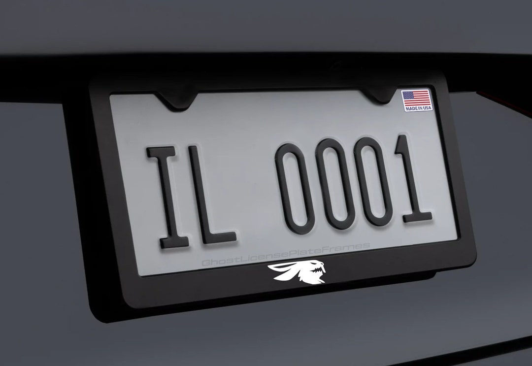 Evil Fast Rabbit Reflective Fits Black Metal License Plate Frame - Etsy
