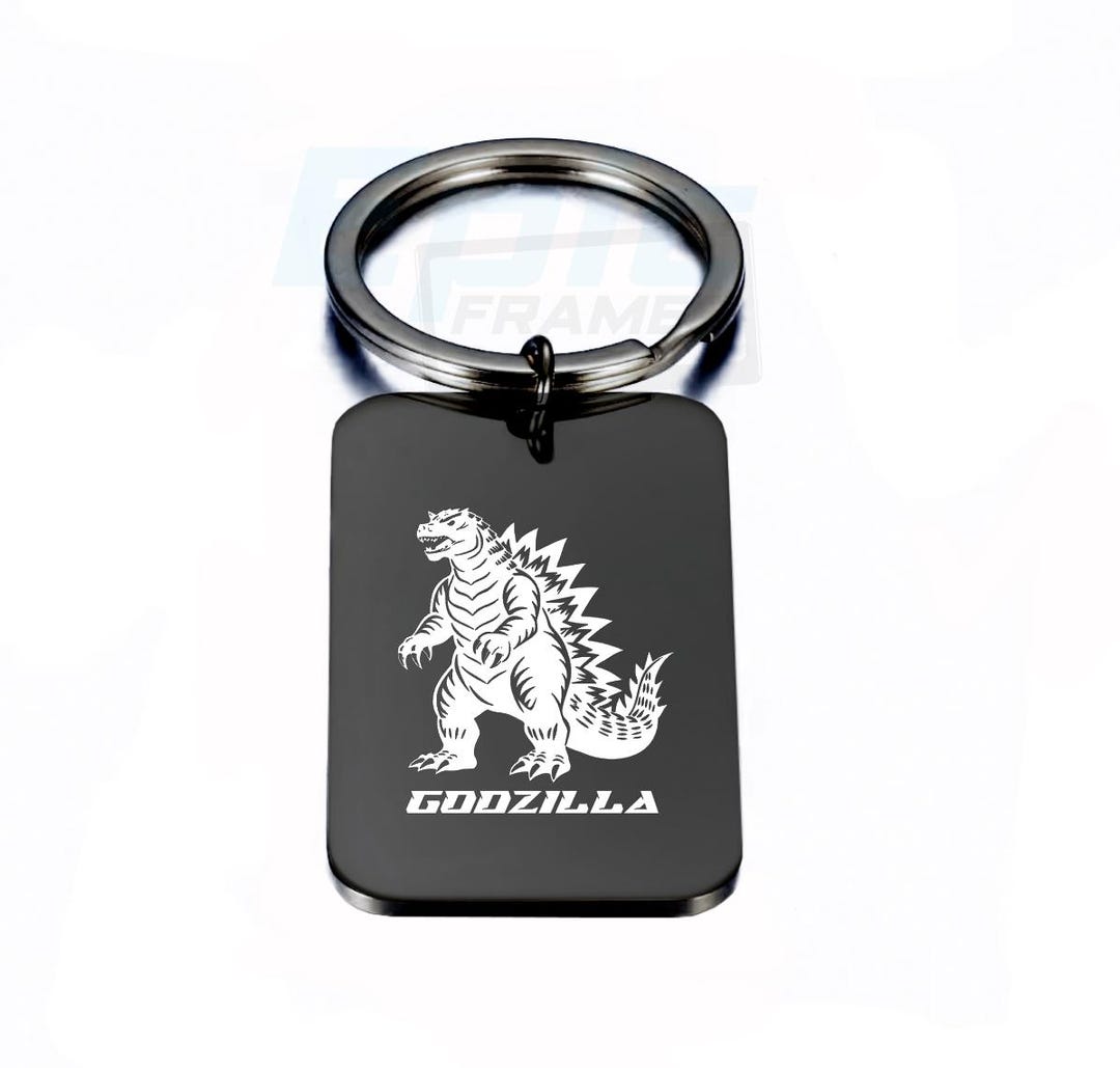 GODZILLA GTR Key Chain Premium Engraved Black Premium Metal Polishing ...