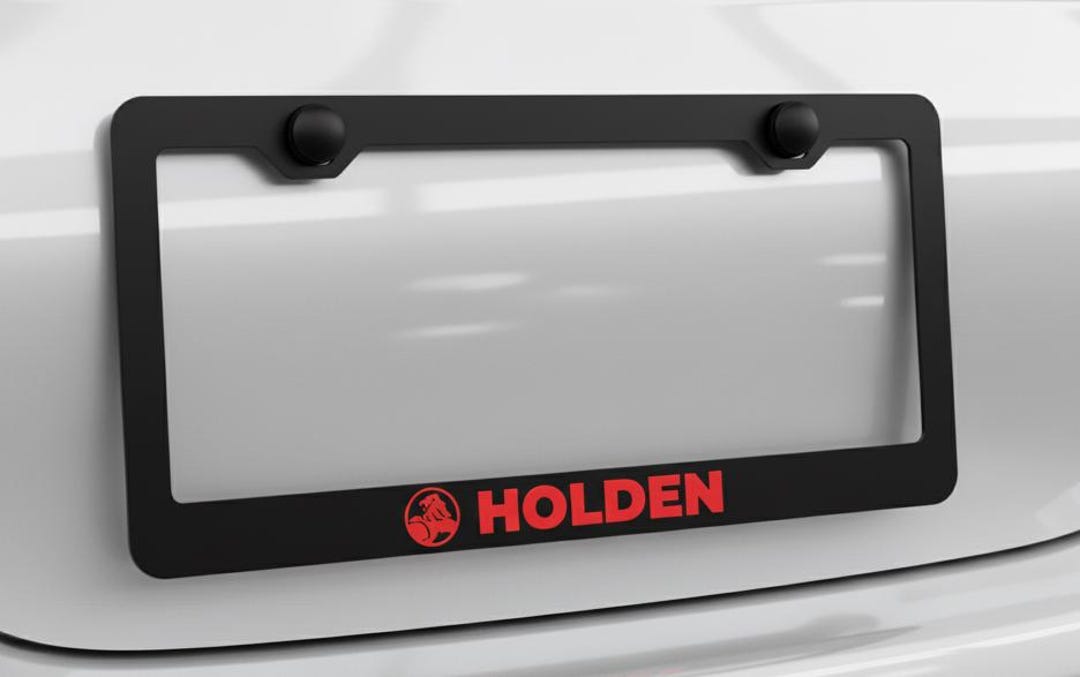 Red Holden Premium Black Metal License Plate Frame Chevy SS & Pontiac ...