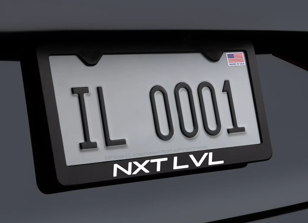 Next Level "nxt Lvl" Racing License Plate Frame Black Stainless Steel ...