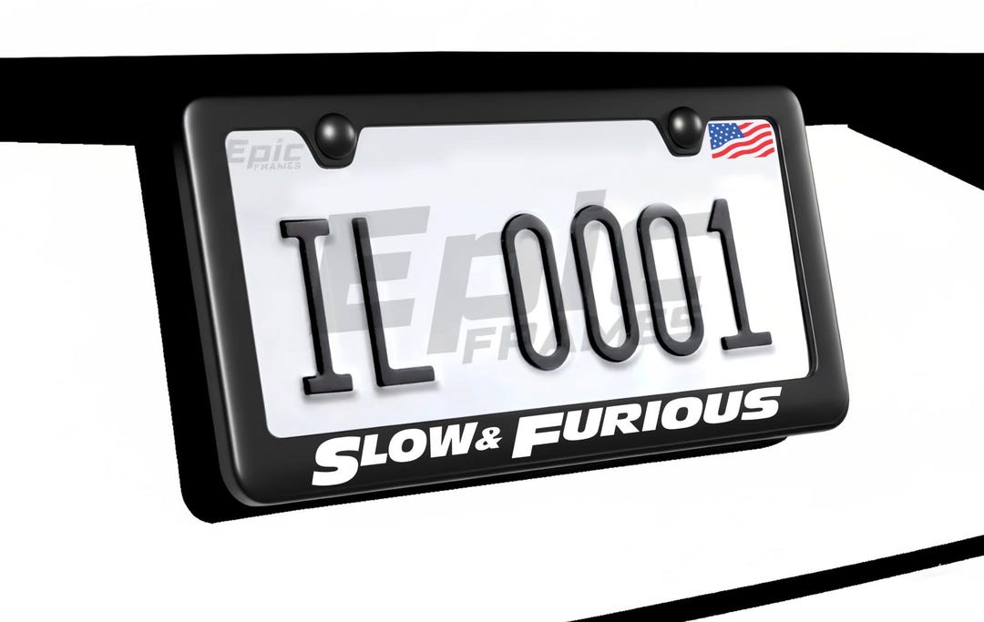 Slow & Furious License Plate Frame Funny Car License Plate Frame JDM ...