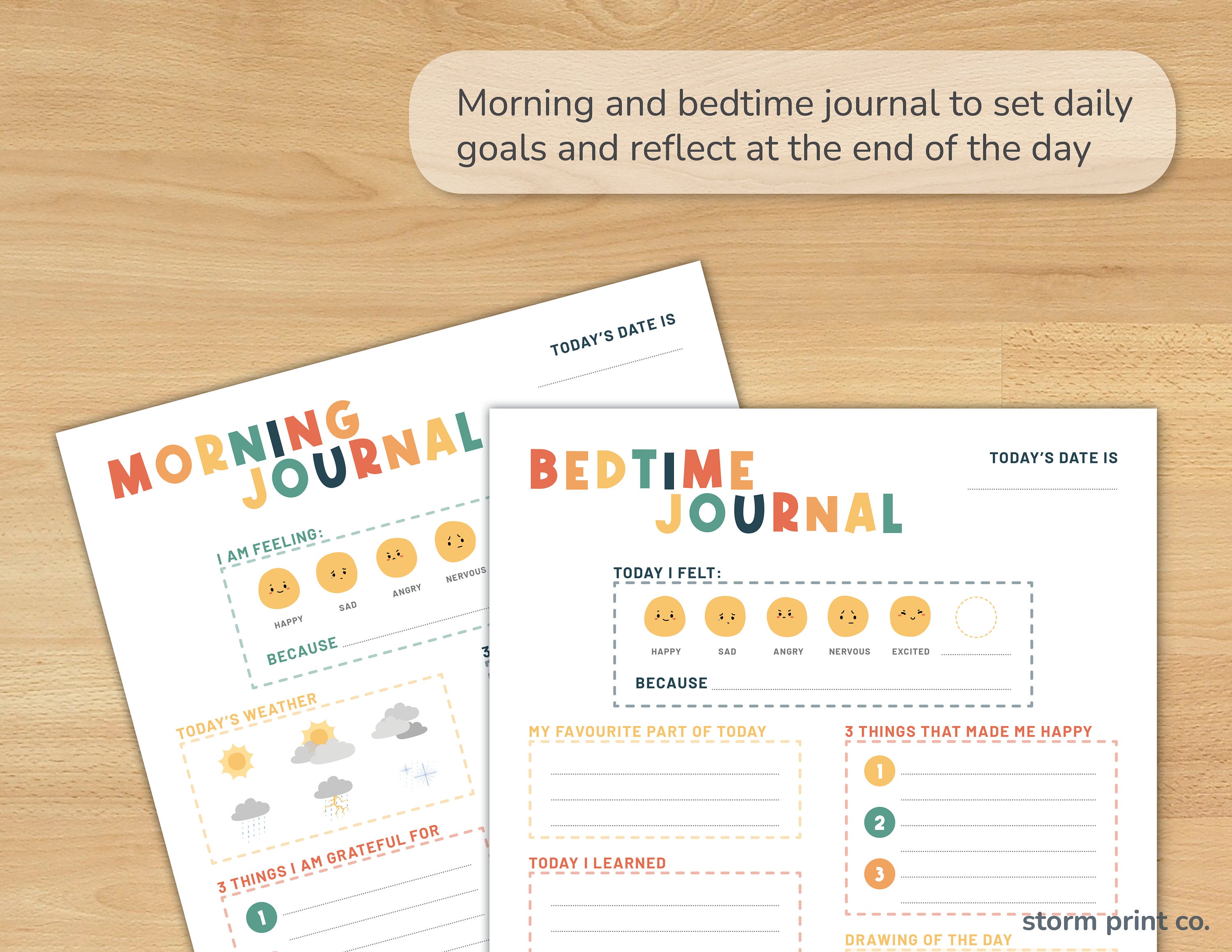 DIY Journal Pages Kids Daily Journal Printable Kids - Etsy