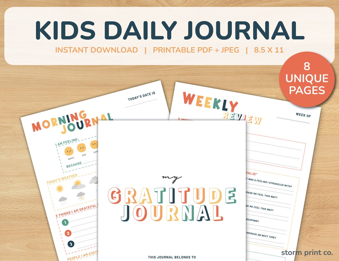 DIY Journal Pages Kids Daily Journal Printable Kids - Etsy