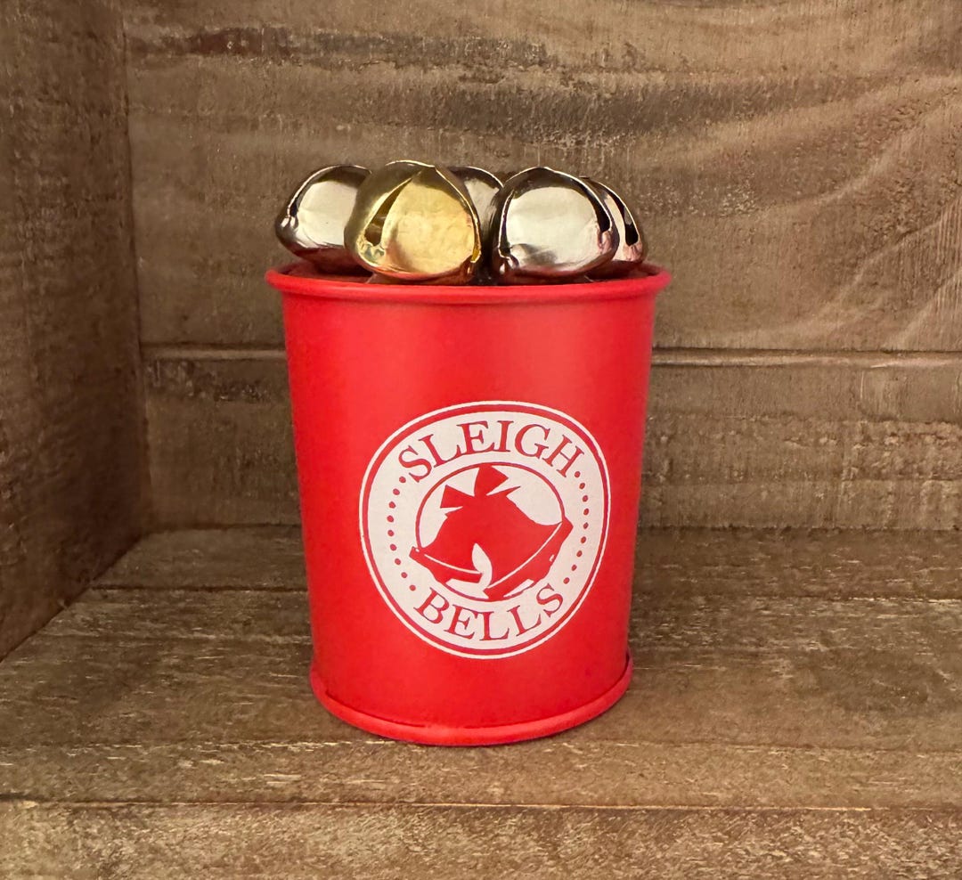 Christmas Decorative Tin Can With Bells - Etsy