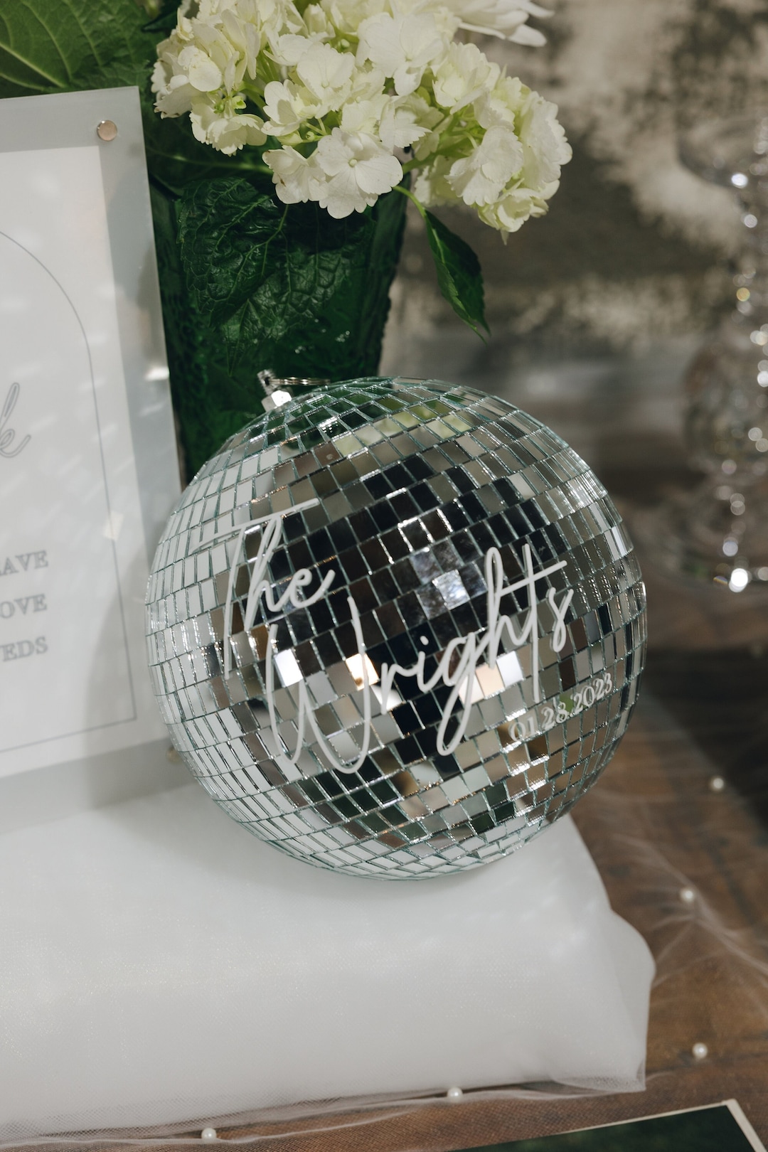 Personalizable Disco Ball | Weddings, Socials, Showers, Events, Parties ...