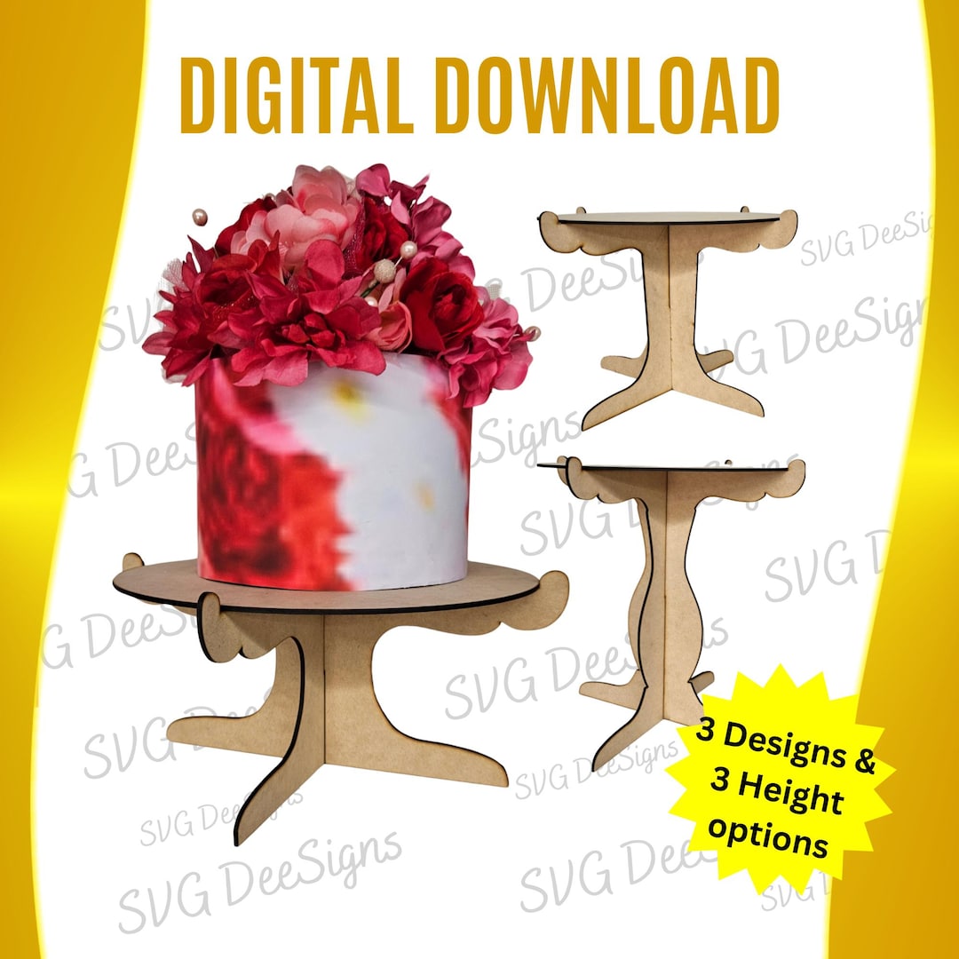 Digital File ONLY | Cake Stand SVG | Cake Plate Stand SVG | Cake Stand ...