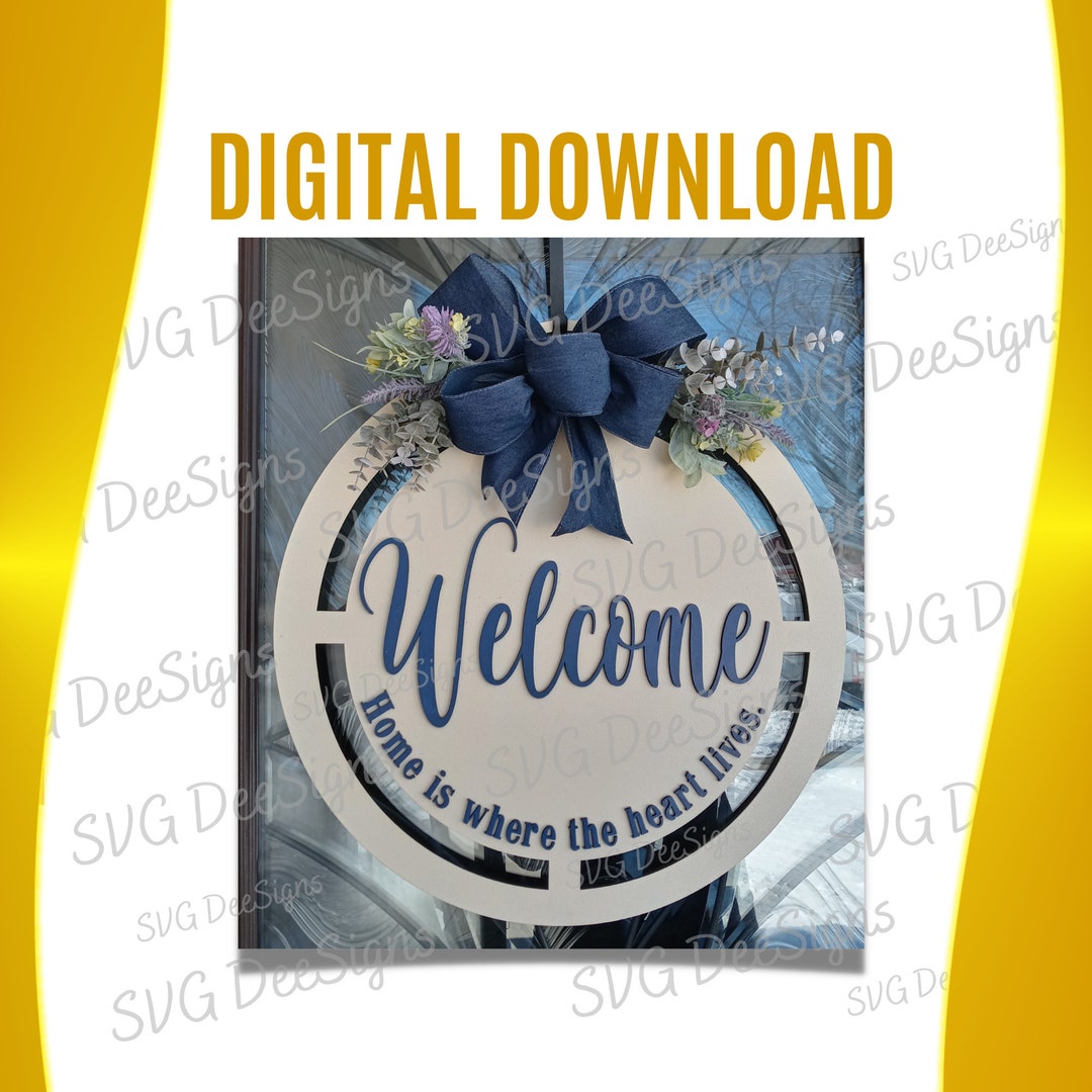 Welcome Door Design Digital File Welcome Door Sign Welcome Door Sign ...