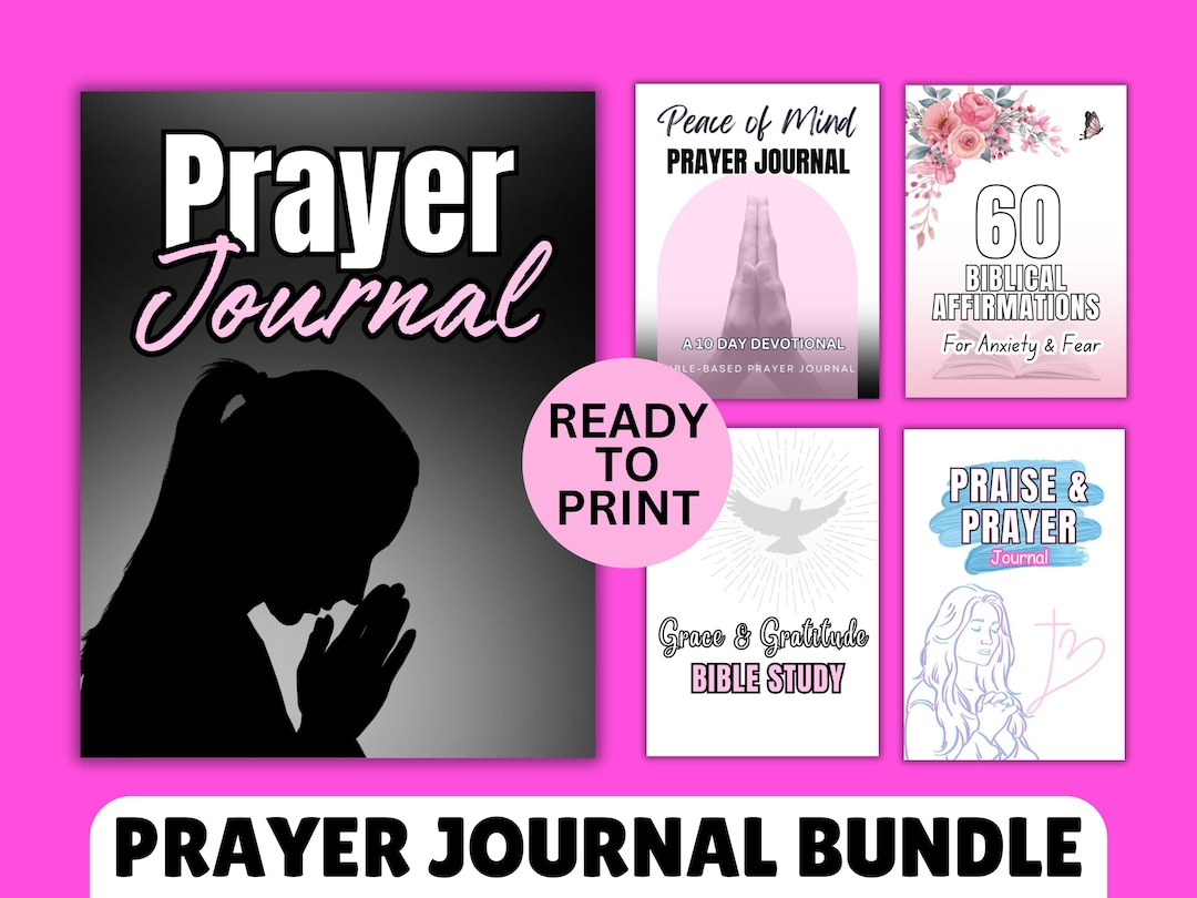 Prayer Journal Bundle, Printable Prayer Journal, Bible Study Bundle ...