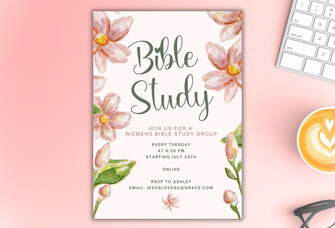 Bible Study Invitation Editable Template, Ready to Edit, Women’s Bible ...