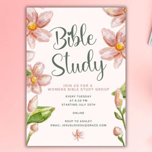 Bible Study Invitation Editable Template, Ready to Edit, Women’s Bible ...