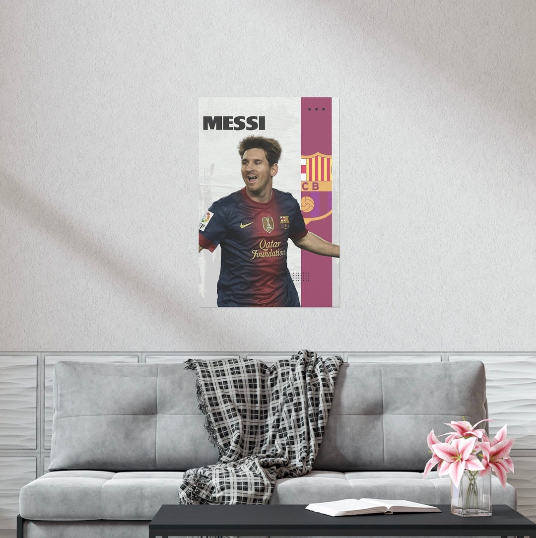 Lionel Messi Vintage Poster / Premium Messi Barcelona Poster / - Etsy