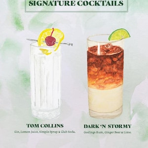 Custom Signature Cocktail Sign - Etsy Canada