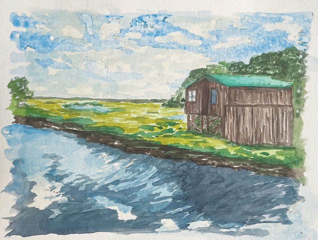5x7in Artist's Shack, Drakes Island, Maine - Etsy