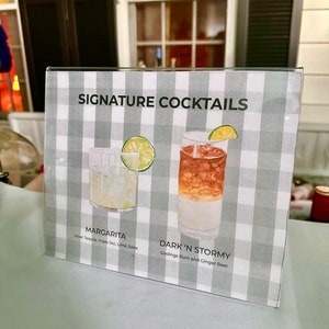 Custom Signature Cocktail Sign - Etsy Canada