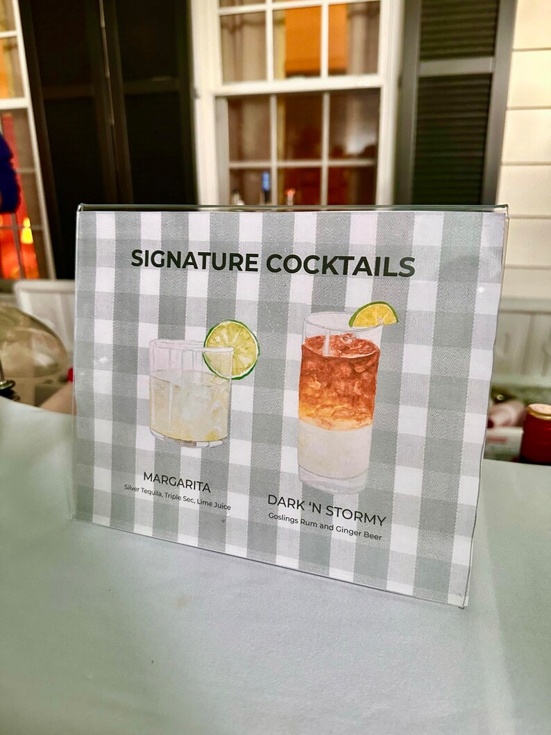 Custom Signature Cocktail Sign - Etsy Canada