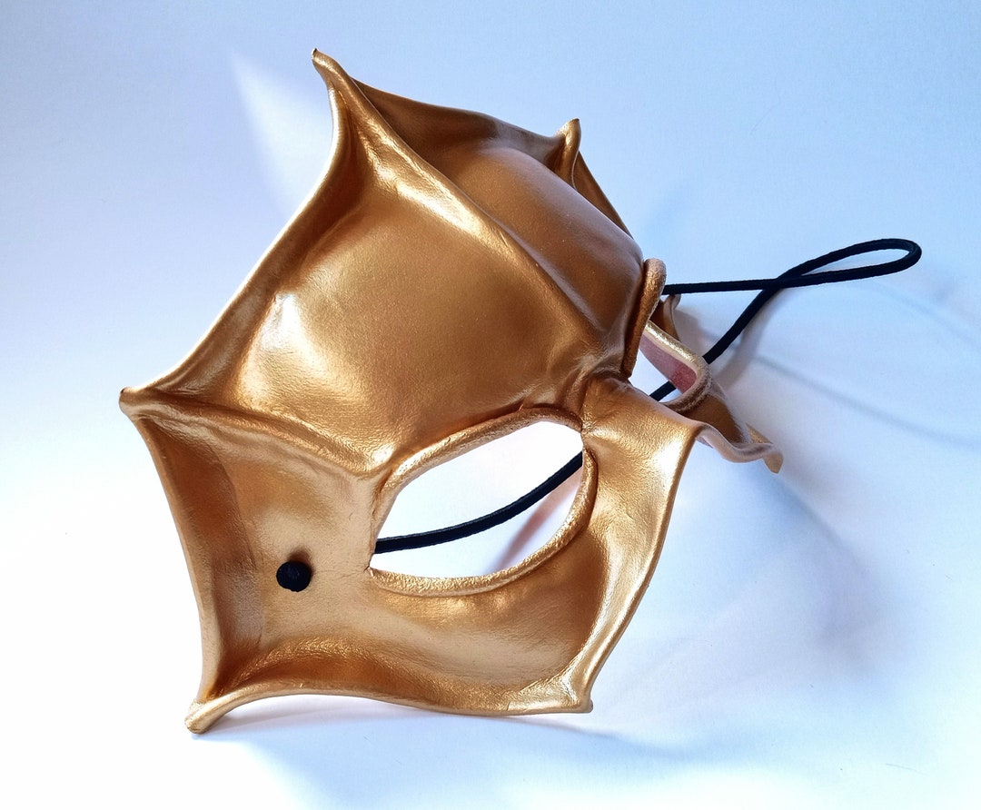 Gold Mask Mardi Gras Cosplay Masculine - Etsy