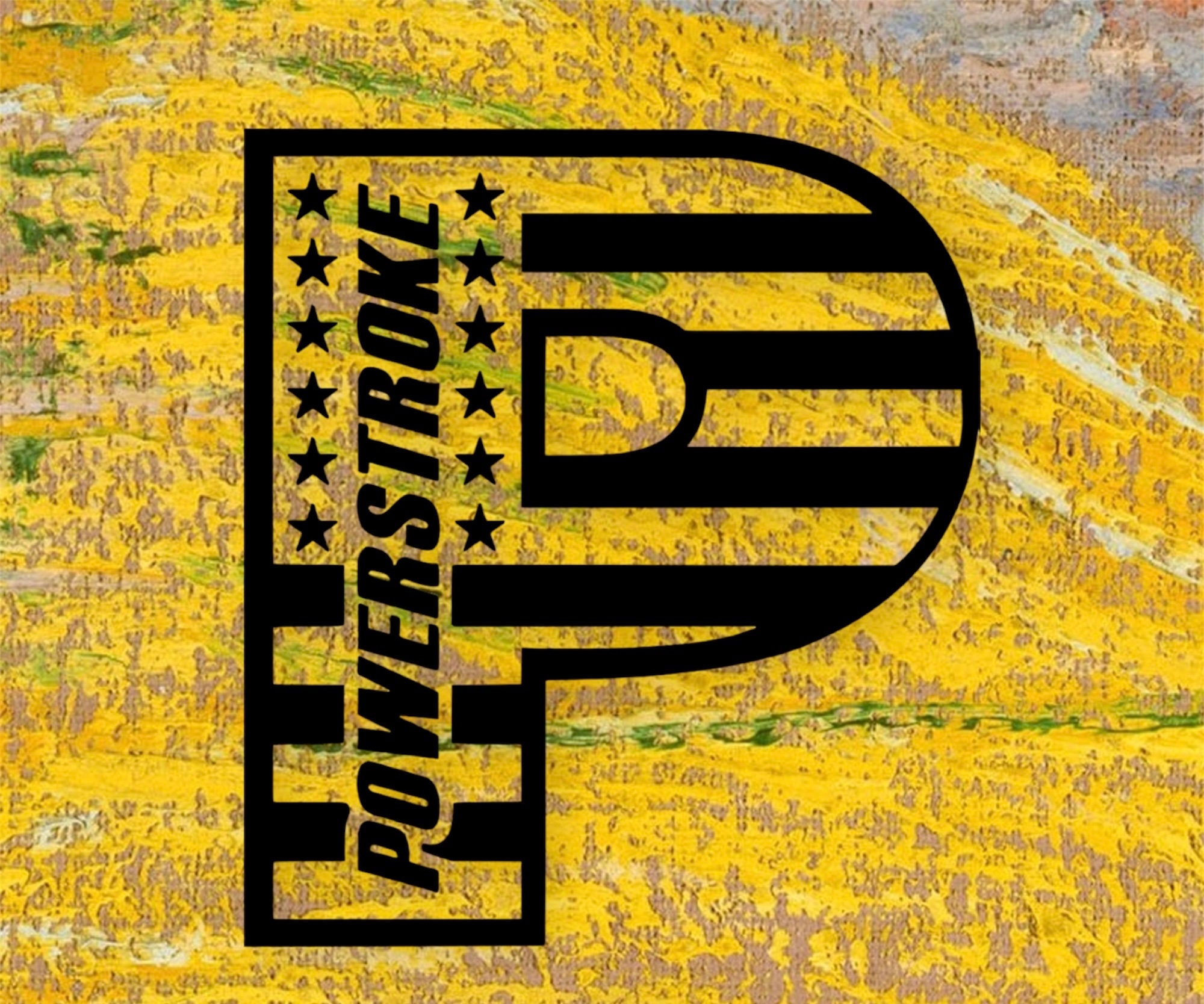 Powerstroke Flag Decal American Flag Decal Powerstroke Diesel Window ...