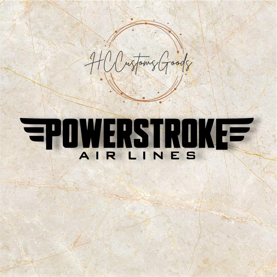 Powerstroke Airlines | Trucks Decals | Window Decals | Diesel Trucks ...