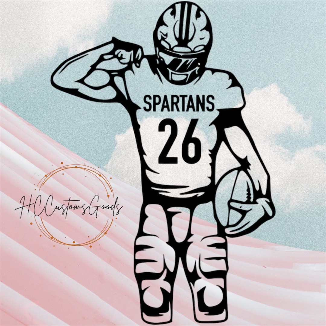 Personalized Football Player Decal | Name Decal | Personalized Football ...