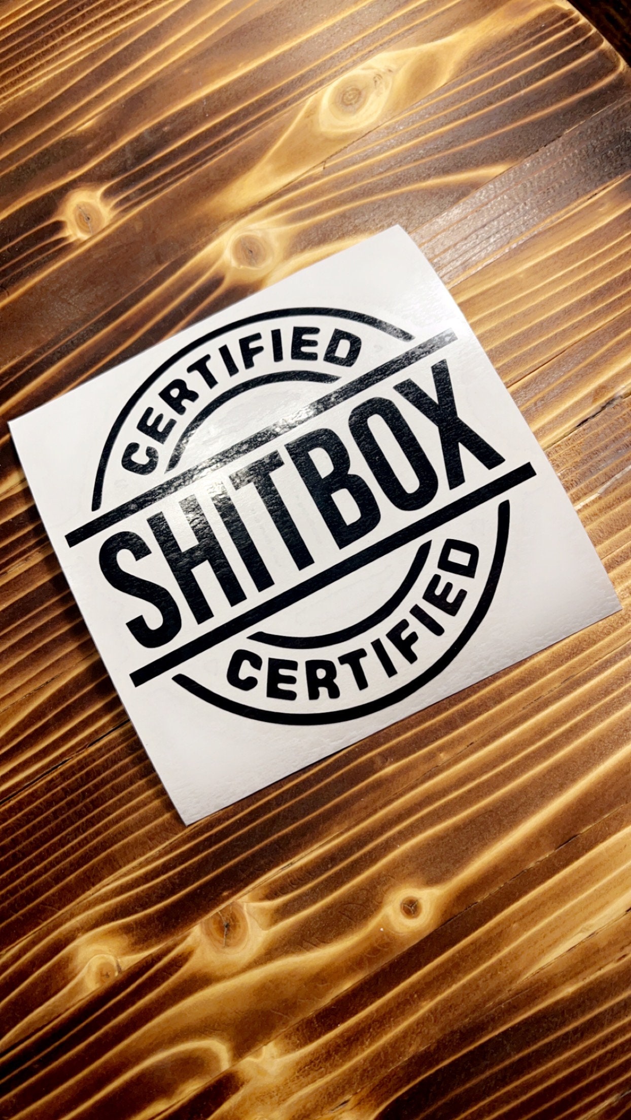 Certified Shitbox Decal | Car Bumper Sticker | Car Graphics | Car ...