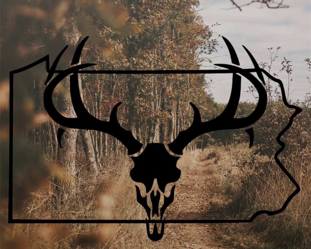 Pennsylvania Deer Skull Vinyl Decal | Hunting Truck Sticker - Etsy