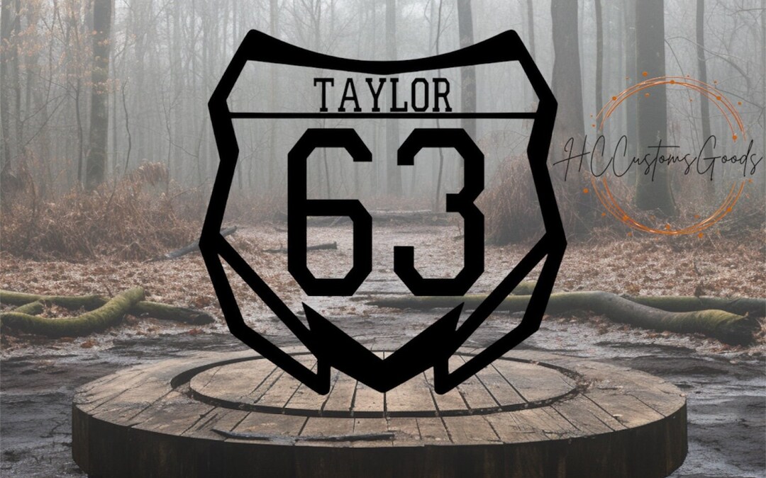 Custom Dirt Bike Number Plate | Number Plate Vinyl Decal | Dirt Bike ...