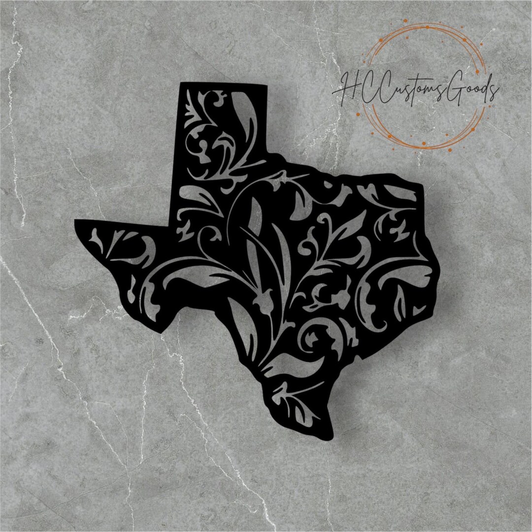 Texas Tooled Leather Decal | Truck Decal | Western | Window Decals ...