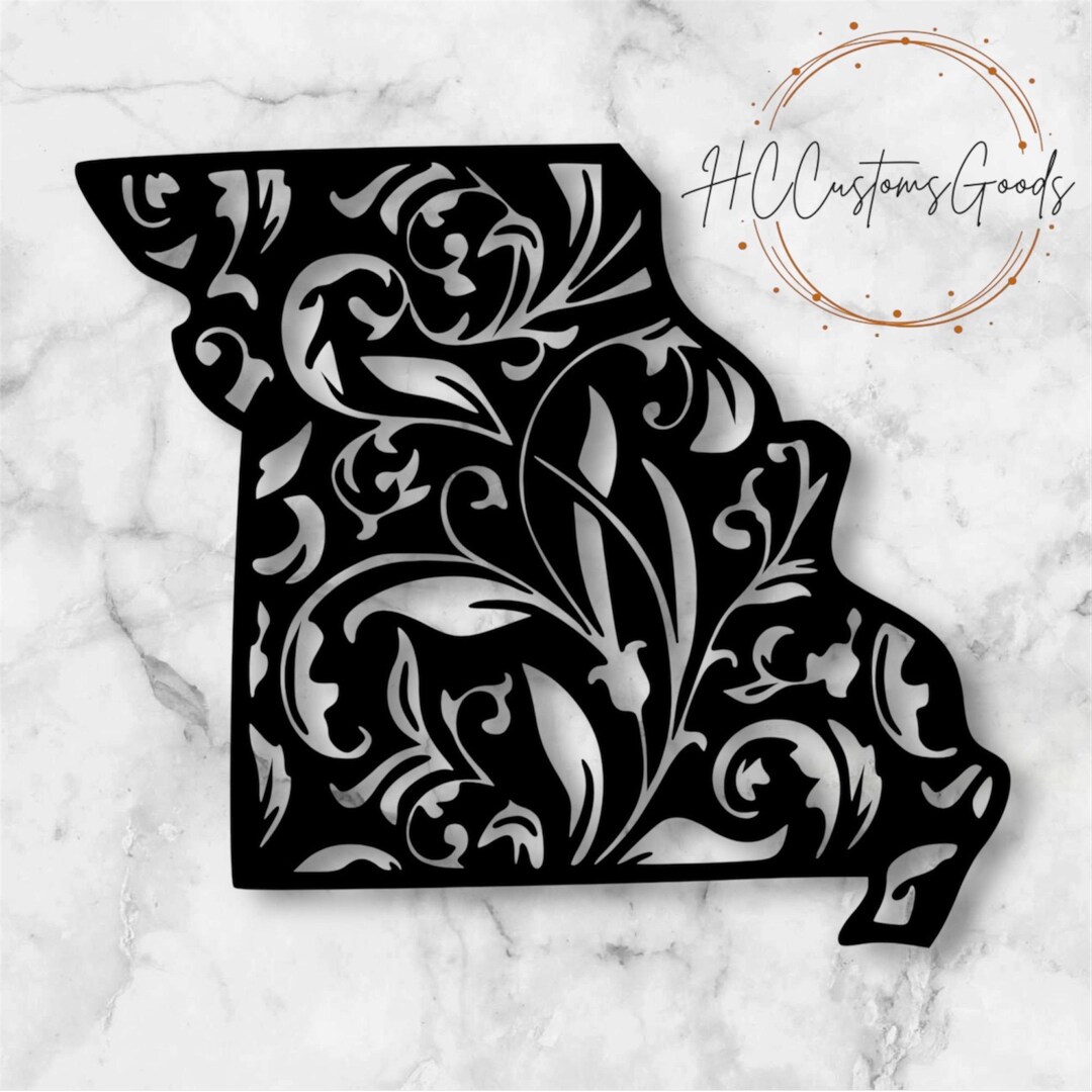 Missouri Tooled Leather Decal | Truck Decal | Western | Window Decals ...