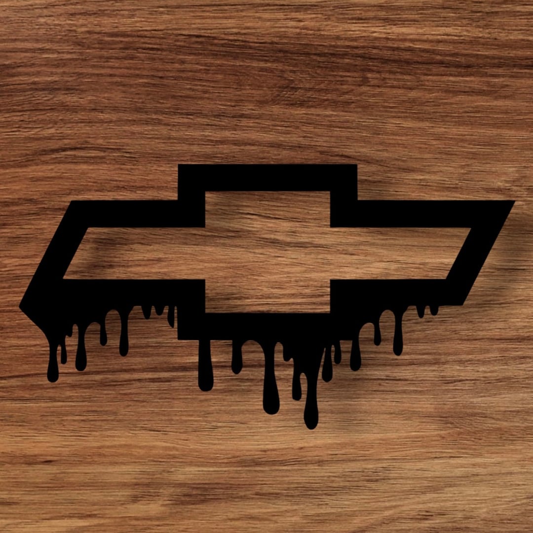 Dripped Chevy Decal | Bow Tie Decal | Truck Diesel Decals | Window ...