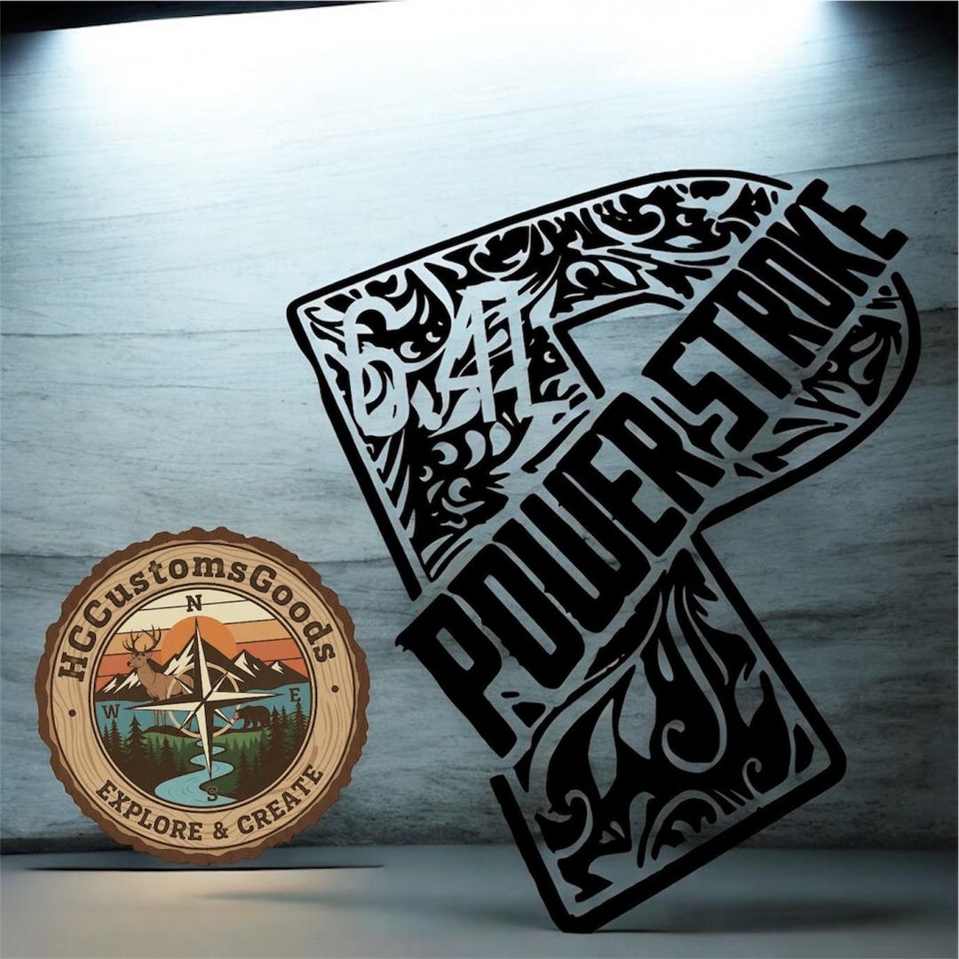 Powerstroke 6.4 Tooled Leather Vinyl Decal | Truck Window Sticker - Etsy