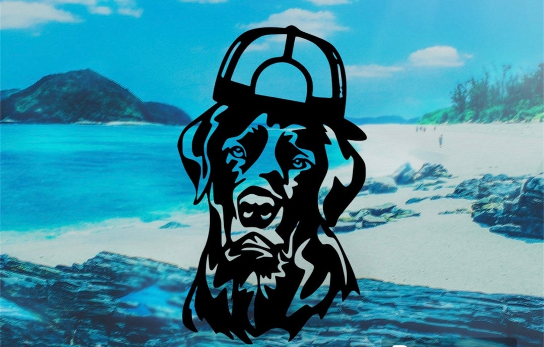 Lab Backwards Hat Decal | Diesel Truck Decals | Window Decal | Truck ...