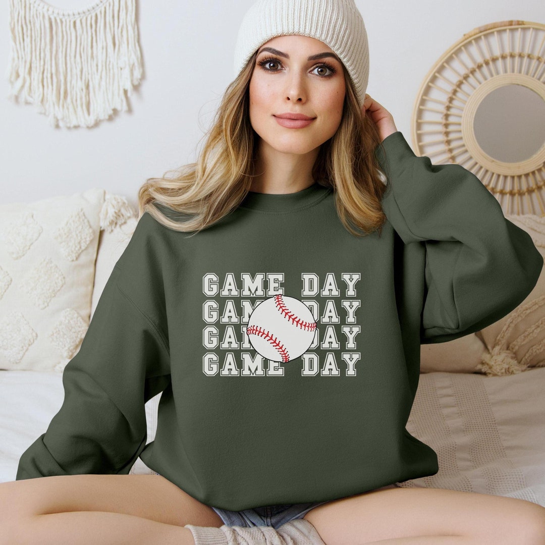 Baseball Game Day Sweater for Women, Baseball Game Day Sweater ...