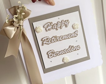 Handmade Personalized Retirement Card Crochet Card - Etsy UK