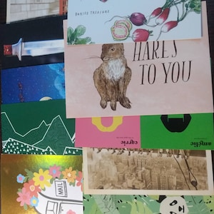 Postcrossing Starter Kit - 25 Random Blank Unstamped Postcards & Stickers - Etsy