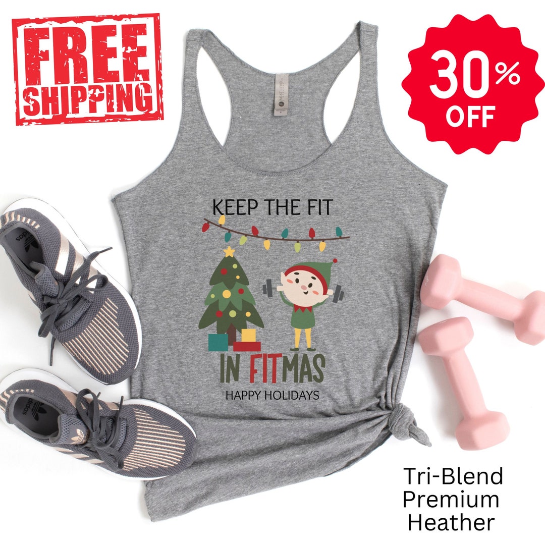 Christmas Holiday Workout Shirt,christmas Workout Tank,christmas Gym ...