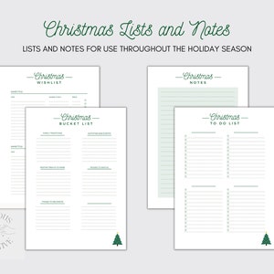 Christmas Planner Printable, Holiday Planner, Christmas Gift List, Xmas ...