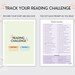 Reading Challenge Printable | Reading Tracker | Book Tracker | Book ...